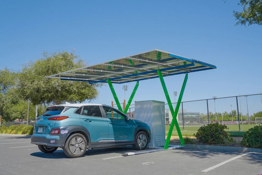 Dawn Of A New Day: Solar Canopy Tech Charges EVs Off The Grid